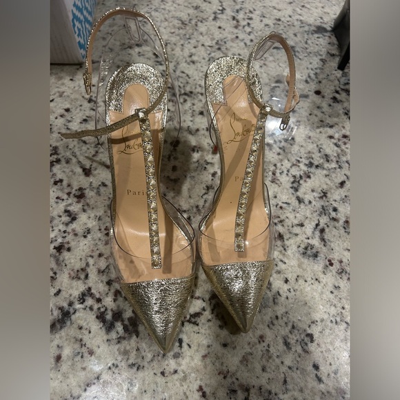 Christian Louboutin | Shoes | Cl Gold Pumps Like New | Poshmark
